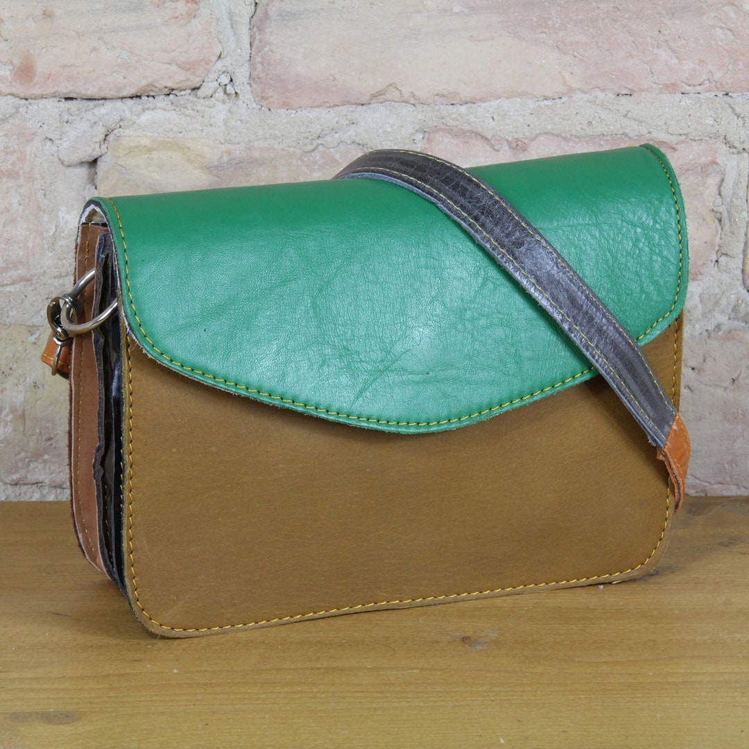 Lotte Small Leather Bag Made From Colorful Recycled Leather - Model 02 ...
