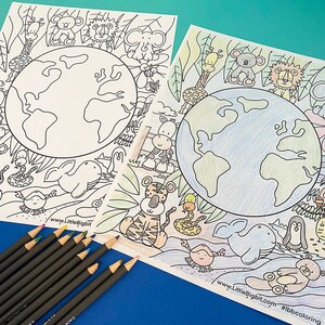 Hand Drawn Printable Coloring Page | Animal World Coloring Page for ...