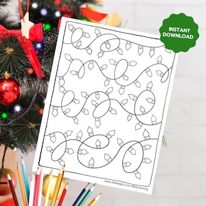 Holiday Coloring Page Hand Drawn Printable Page Christmas - Etsy
