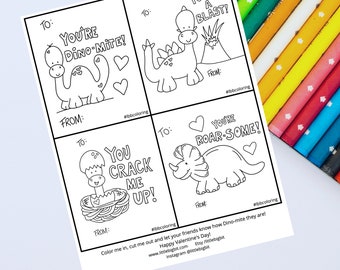 Donut Valentines Day Coloring Cards for Kids | Printable Coloring Page ...