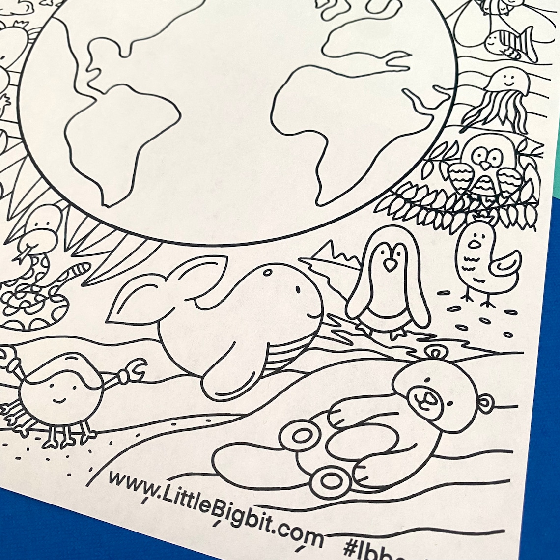 Hand Drawn Printable Coloring Page | Animal World Coloring Page for ...