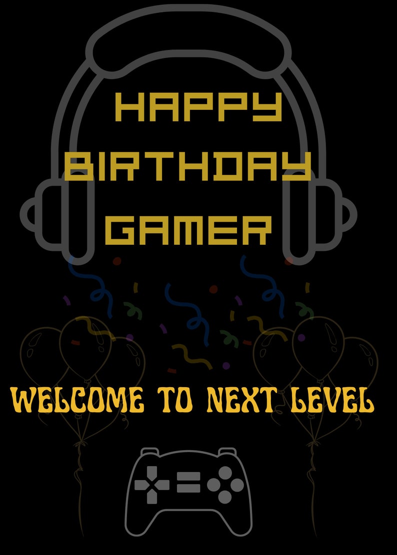 Digital Birthday Cards for Gamer Jpg , Printable Digital Birthday Cards ...