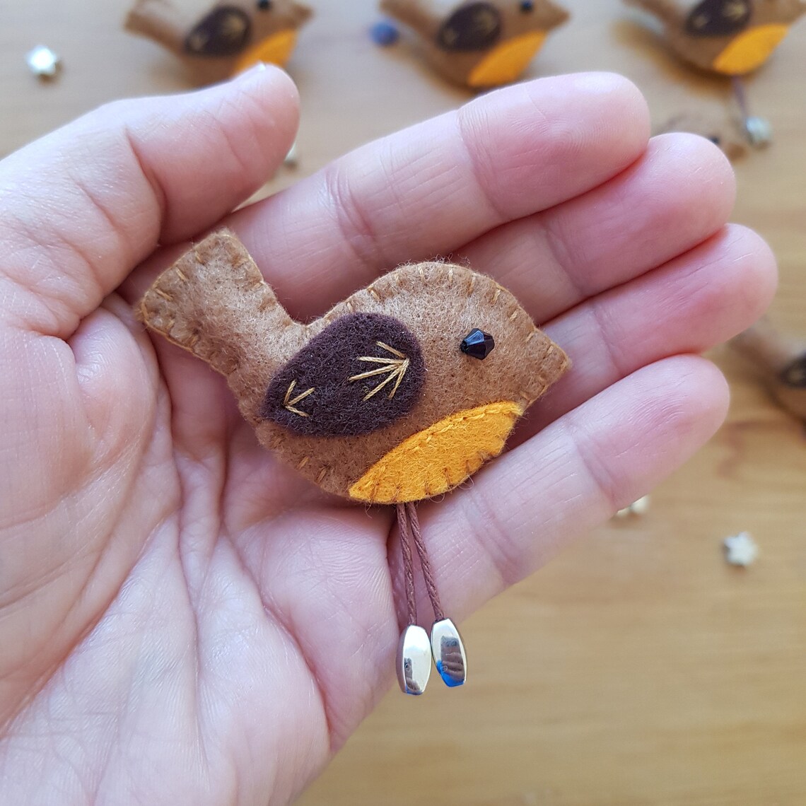 Handmade Felt Robin Brooch Felt Robin Badge Felt Robin Pin - Etsy