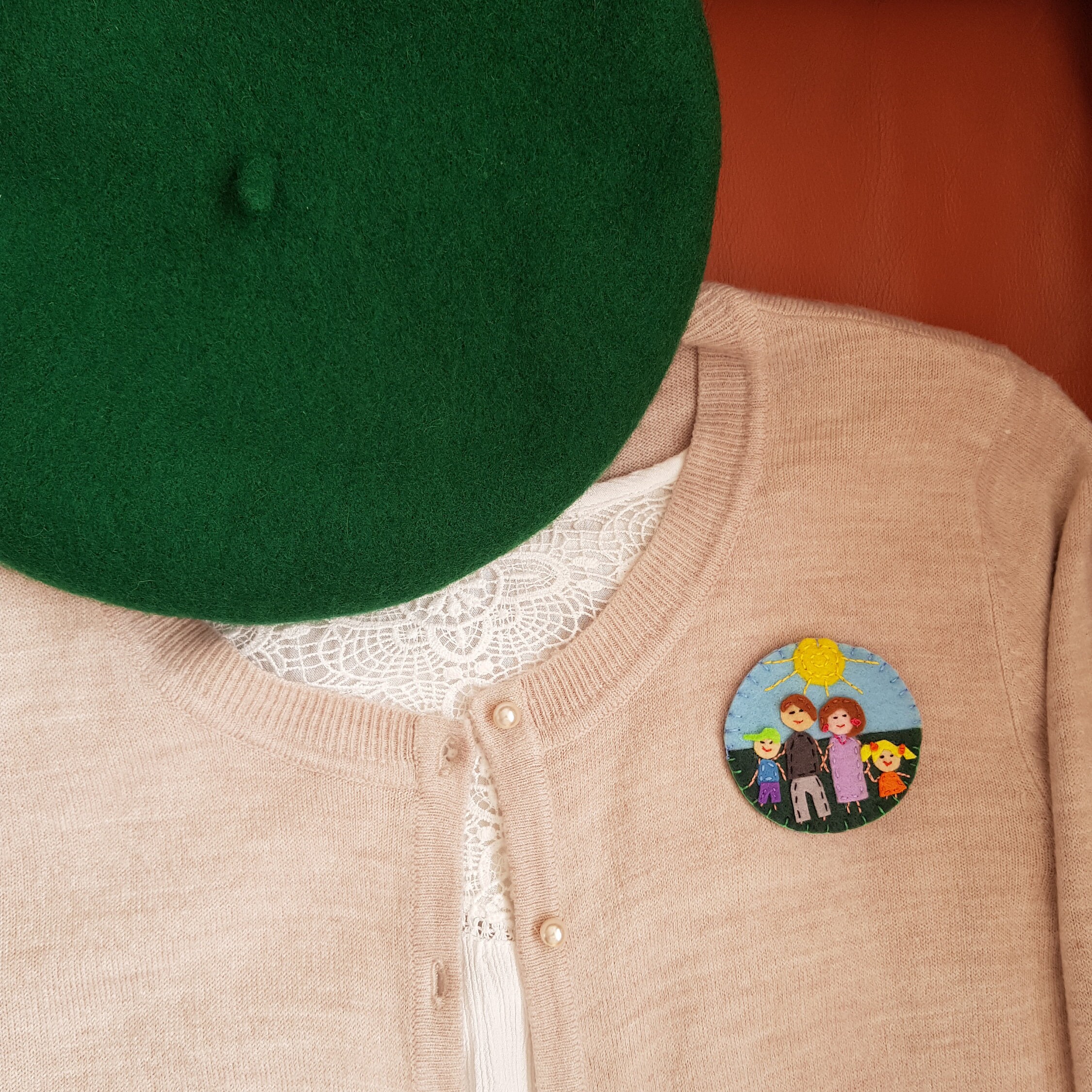 Create Your Own Family Brooch Family Pin Family Badge - Etsy