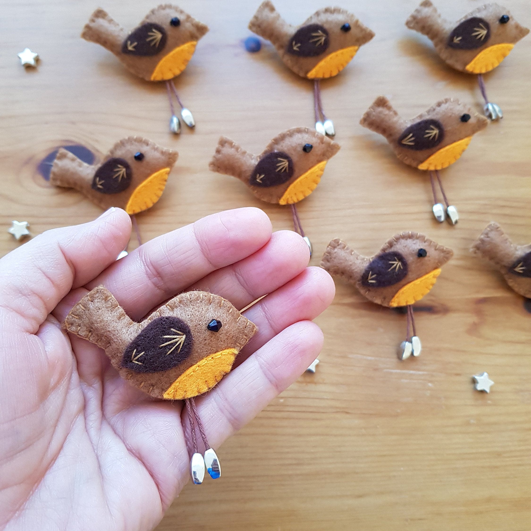 Handmade Felt Robin Brooch Felt Robin Badge Felt Robin Pin | Etsy