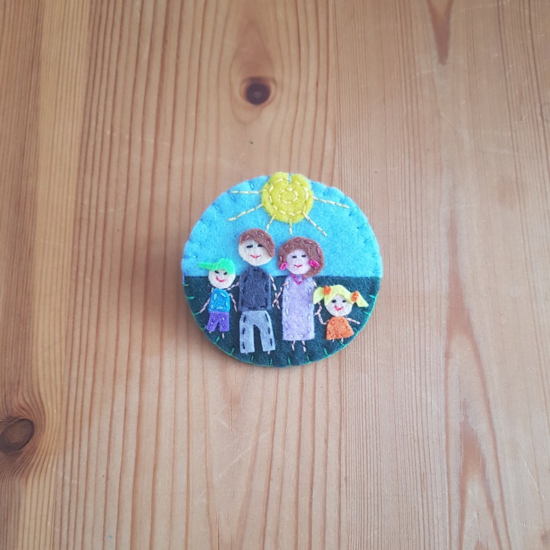 Create Your Own Family Brooch Family Pin Family Badge - Etsy