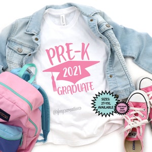 2021 Pre-k Grad Preschool Graduation PRE-K Graduation Shirt Preschool ...