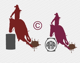 Barrel racing svg | Etsy