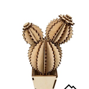 Laser Cut Wooden Cactus DIY Kit | Ophelia - Etsy