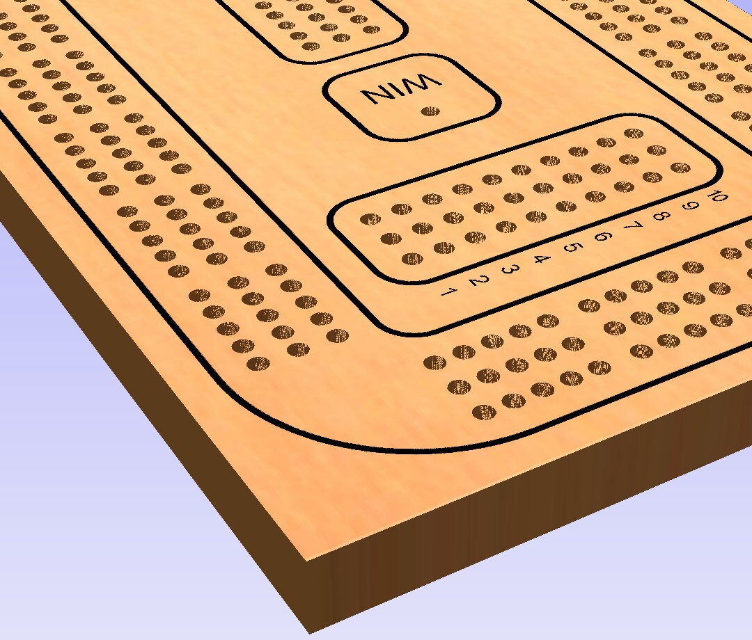 Coffee Table Cribbage Game Board Cut File for Laser and CNC | SVG | DXF ...