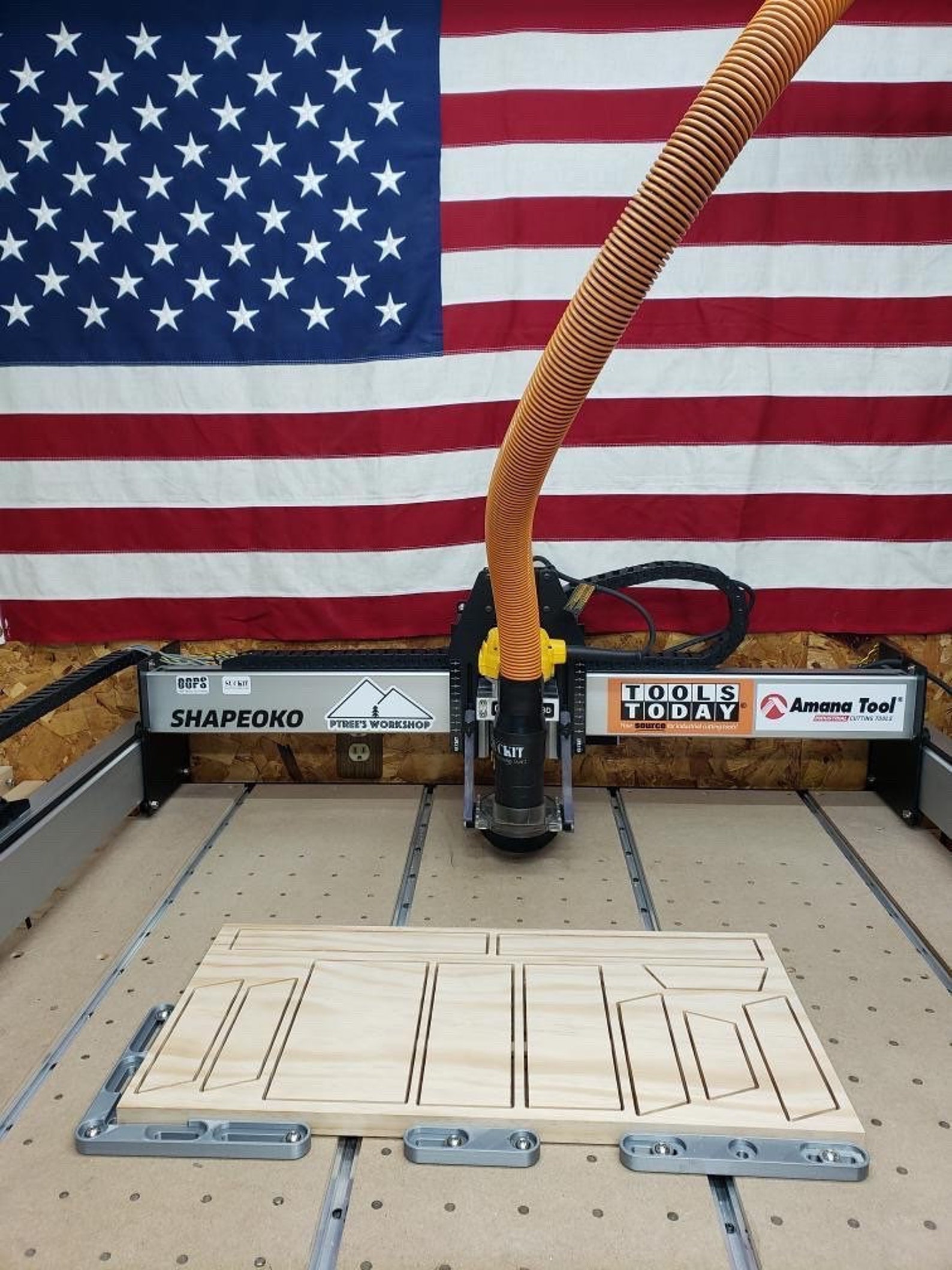 CNC Spoilboard corner clamp and rails fence set Adjustable | Etsy