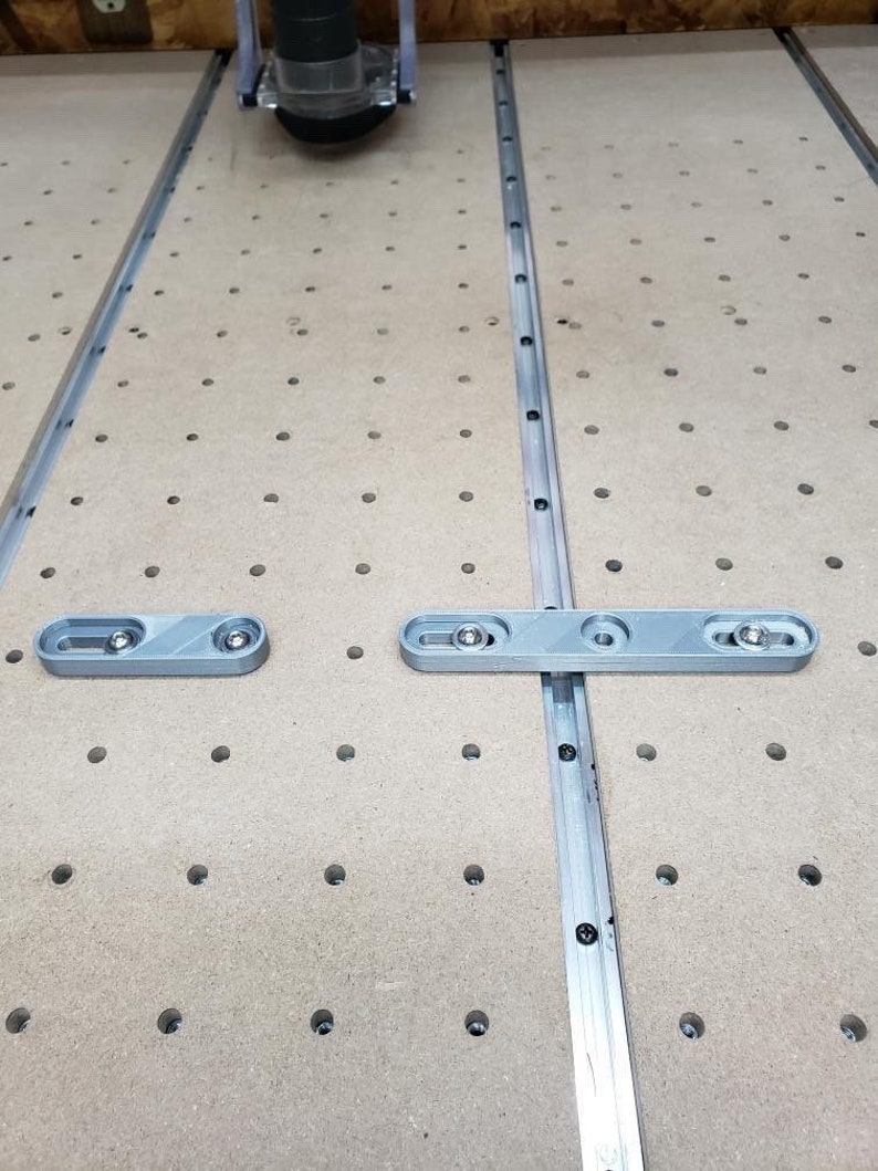 CNC Spoilboard corner clamp and rails fence set Adjustable | Etsy