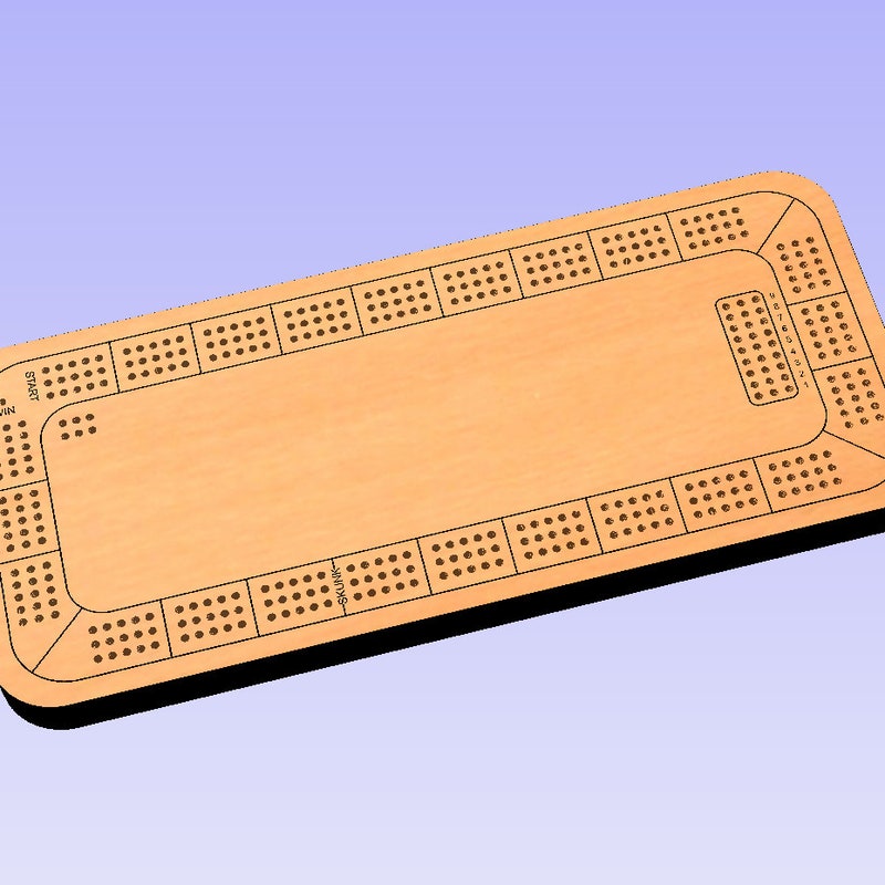 Cribbage Board Template - Etsy
