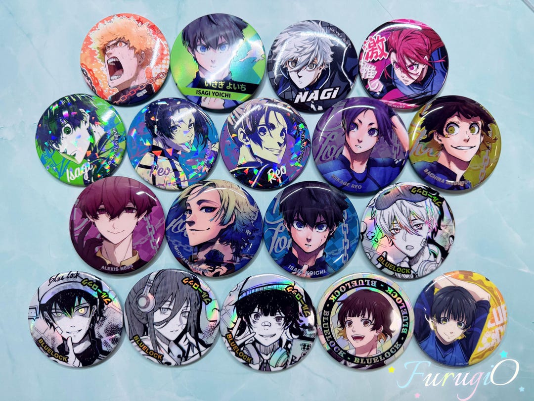 Blue Lock Anime Badges | Chibi Character Pins - Etsy