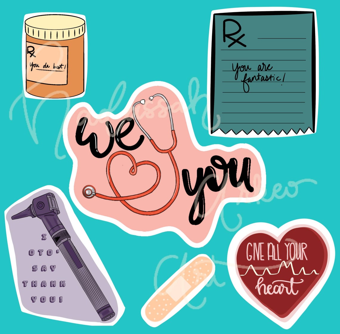 Thème médical Merci Sticker Pack Téléchargement numérique | Etsy