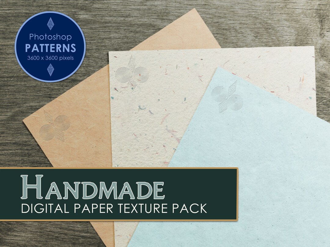 Handmade Paper Textures: Seamless Photoshop Patterns (digital Download ...