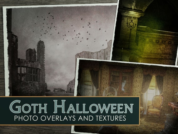 Photo Overlays in Dark Goth Colors Textured Halloween - Etsy