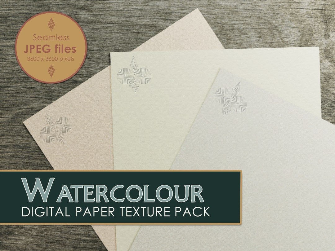 Watercolor Paper Textures: Seamless Digital Paper Pack (jpegs) - Etsy