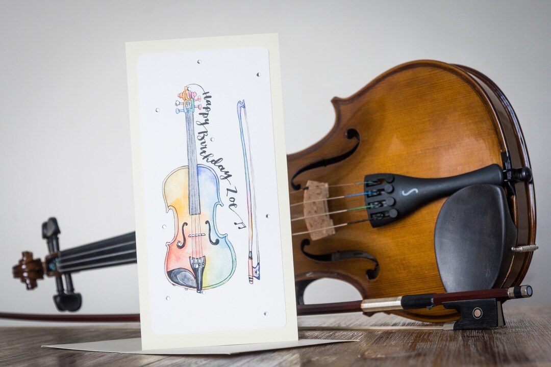 Personalised Violin Card Violin Fan Violin Card - Etsy
