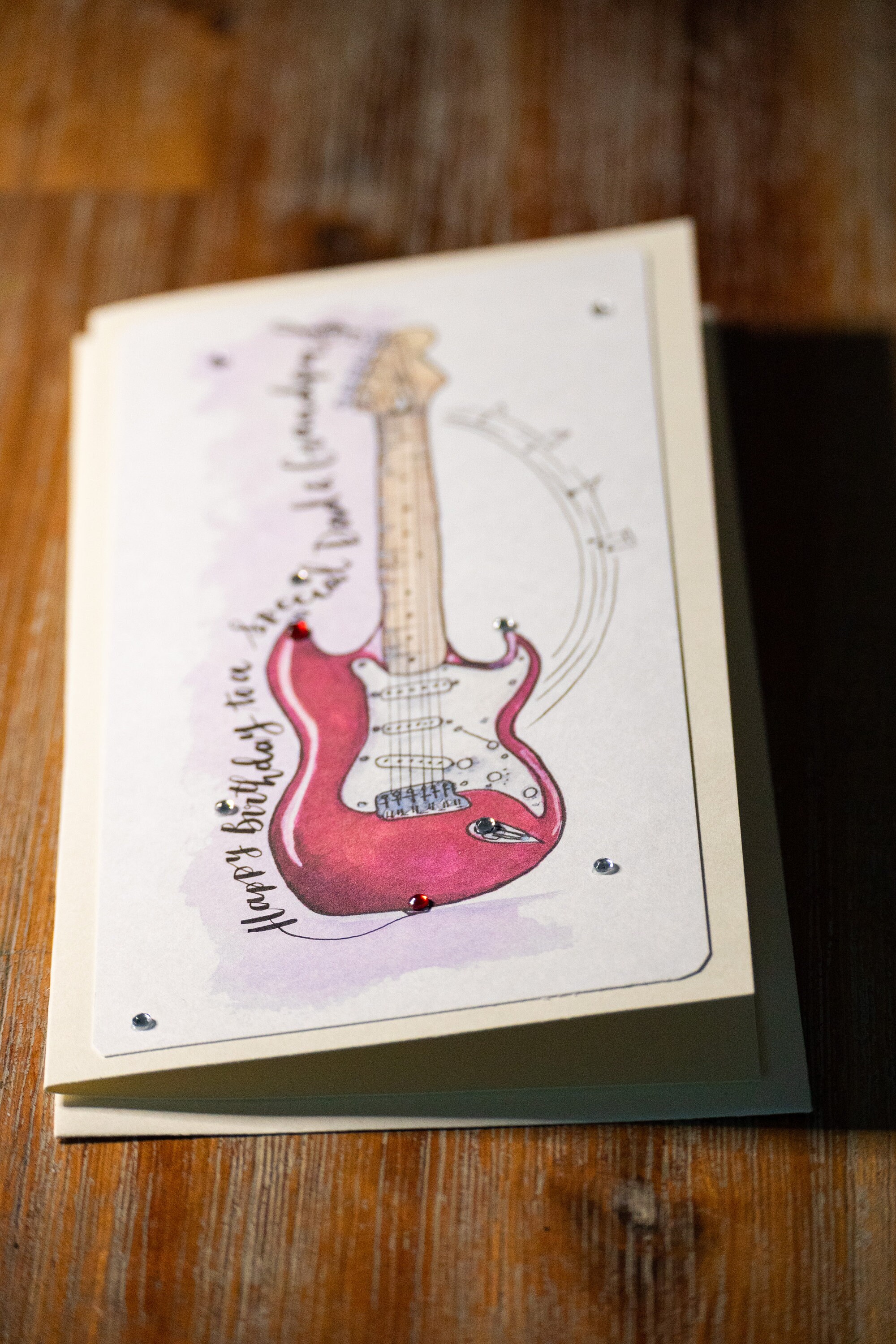 Personalised Guitar Card Guitar Fan Electric Guitar Card - Etsy