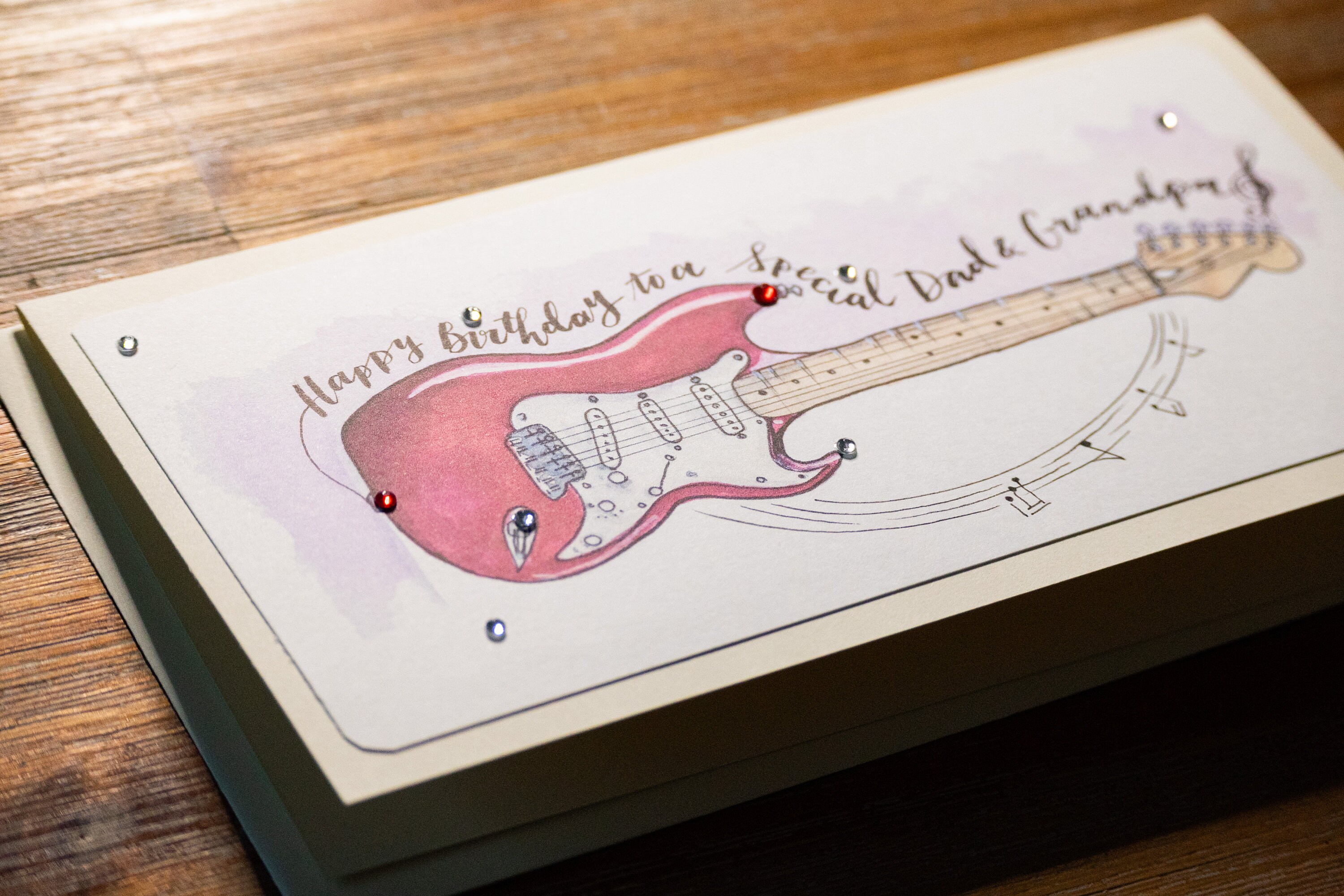 Personalised Guitar Card Guitar Fan Electric Guitar Card - Etsy UK
