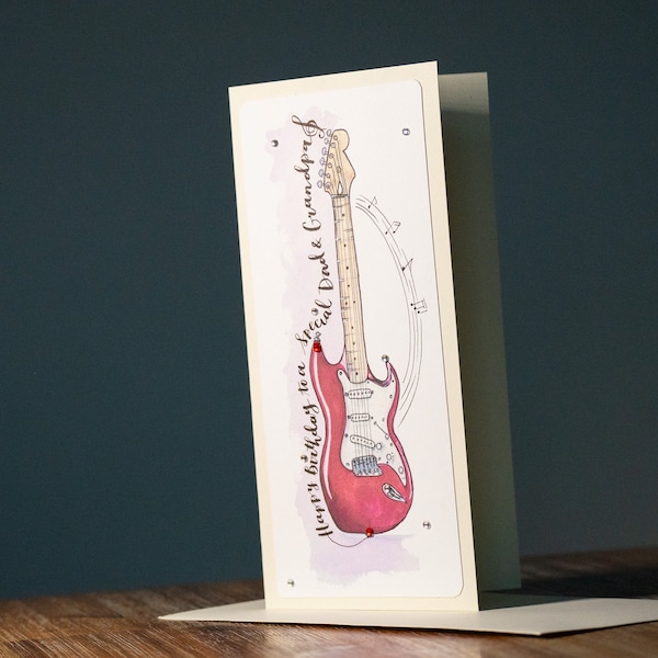 Guitar Greeting Card - Etsy UK