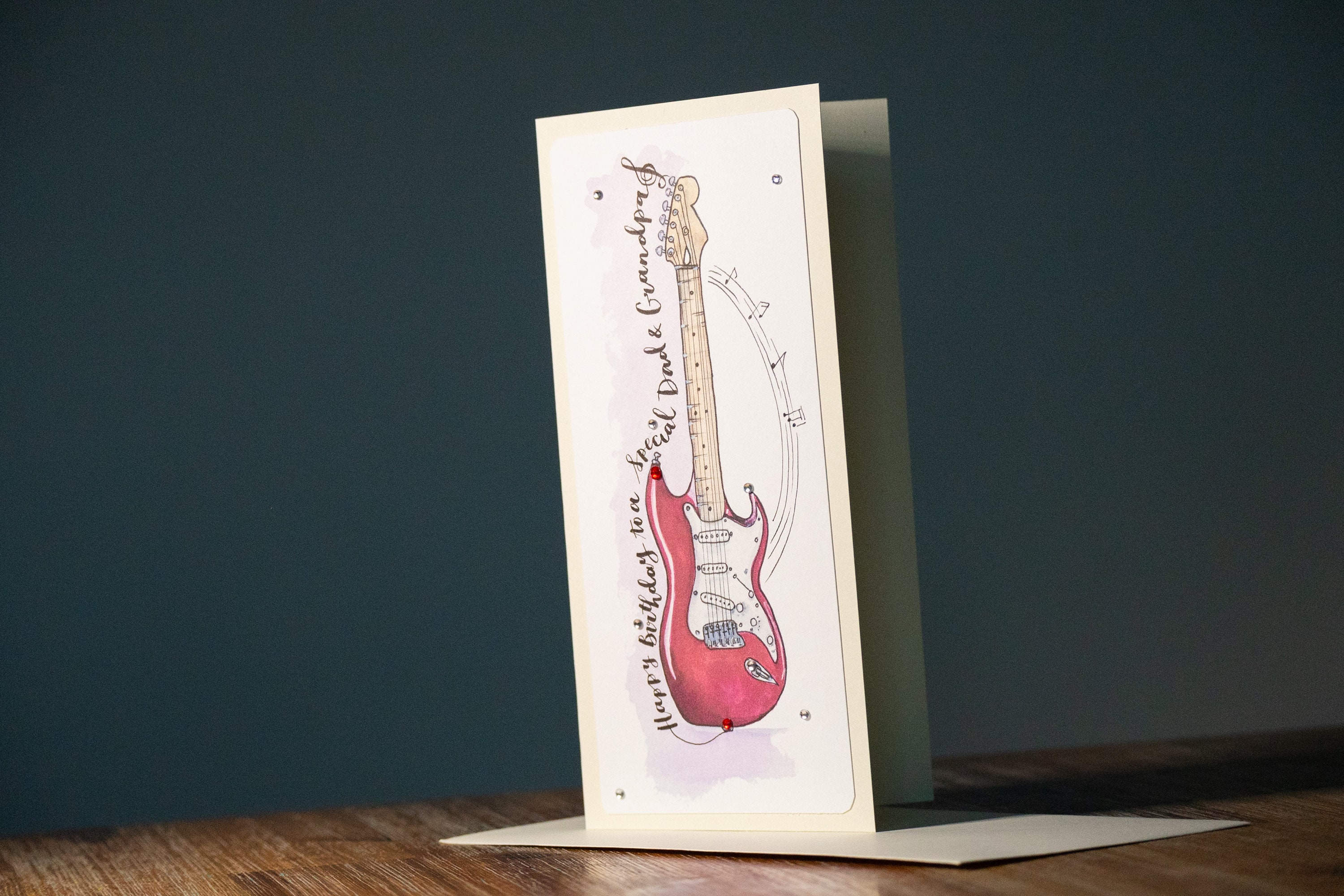 Personalised Guitar Card Guitar Fan Electric Guitar Card - Etsy