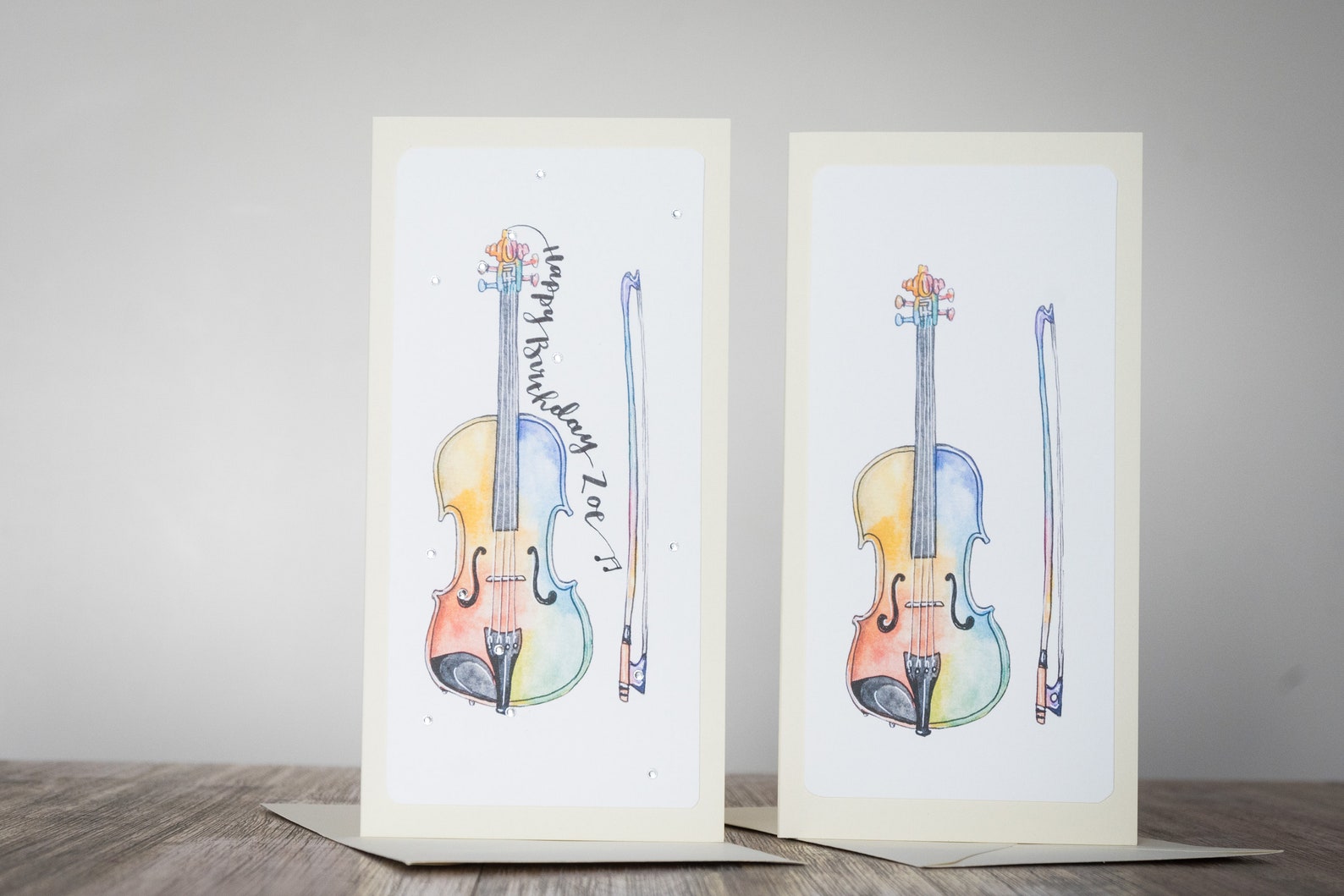 Personalised Violin Card Violin Fan Violin Card - Etsy