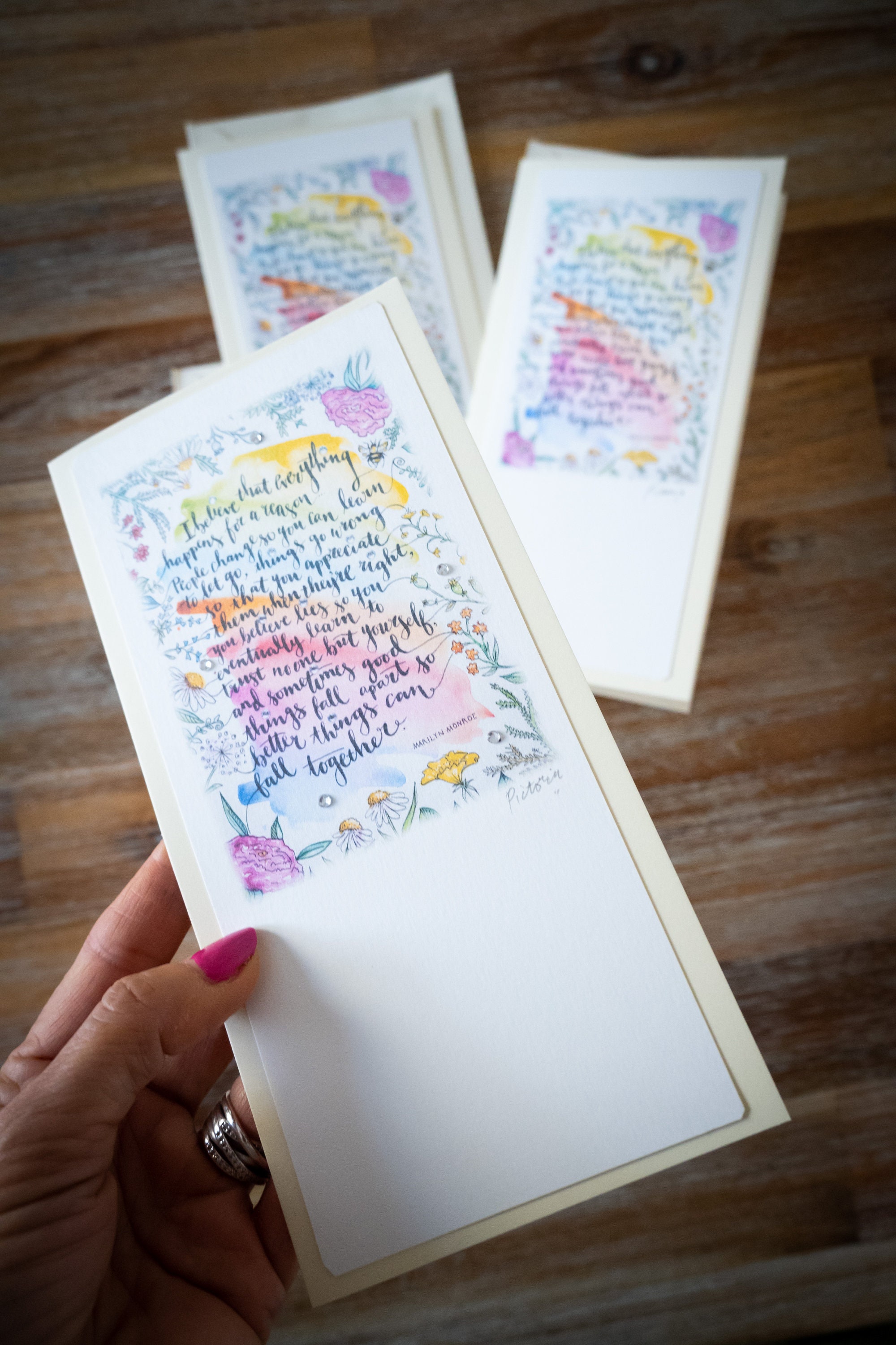 Signed Art Card Marilyn Monroe Fan Marilyn Monroe Card - Etsy