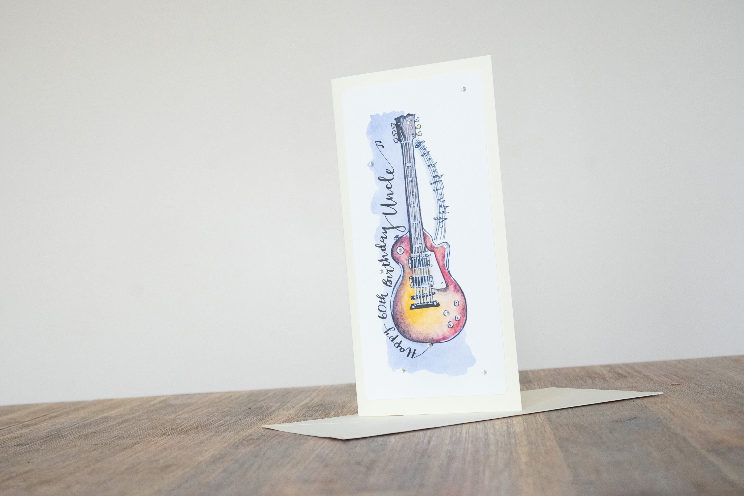 Personalised Guitar Card Guitar Fan Electric Guitar Card Dad Husband ...