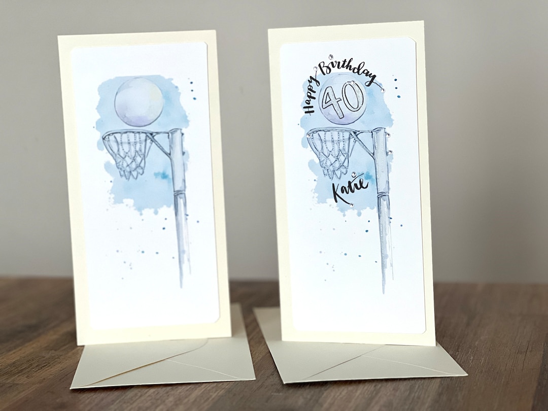 Personalised Netball Card Netball Player Netball Fan Netball Card ...