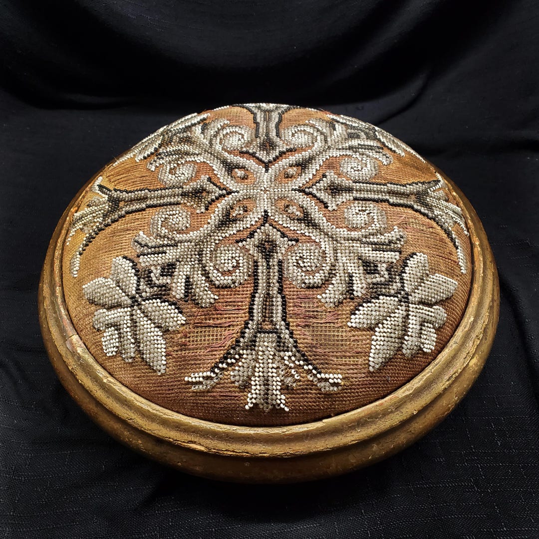 Antique Beaded Foot Rest for Repurpose/reuse - Etsy