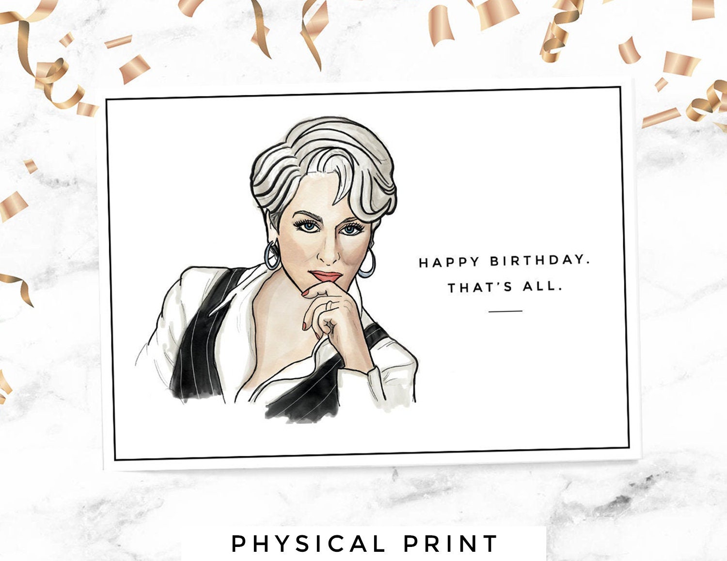 Devil Wears Prada Meryl Streep Happy Birthday. That's All. | Etsy