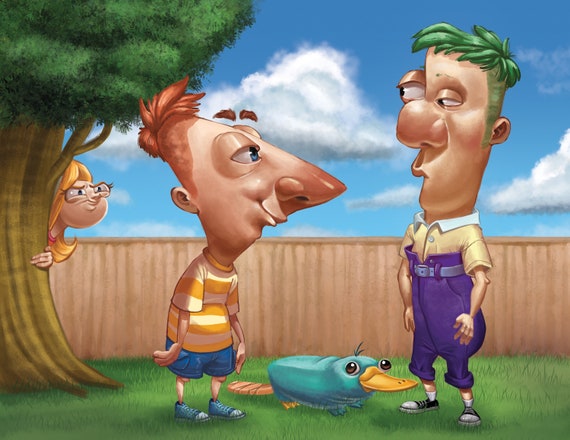 Realistic Phineas and Ferb 8.5x11 Print | Etsy