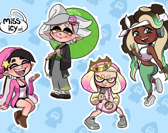 Splatoon 2 Stickers, 4x6 Kiss Cut Sticker Sheet - Etsy