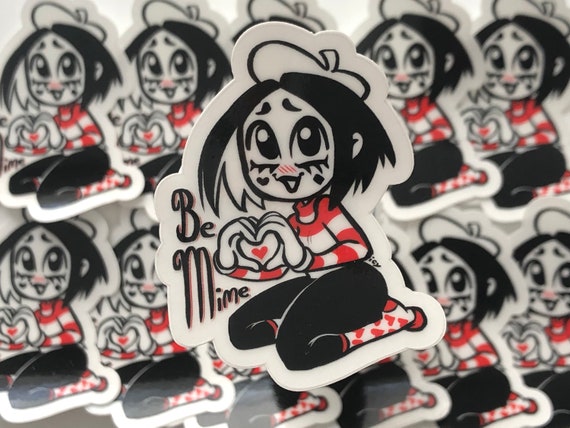 Henriette: Be Mime Sticker 2.5 Transparent Vinyl - Etsy