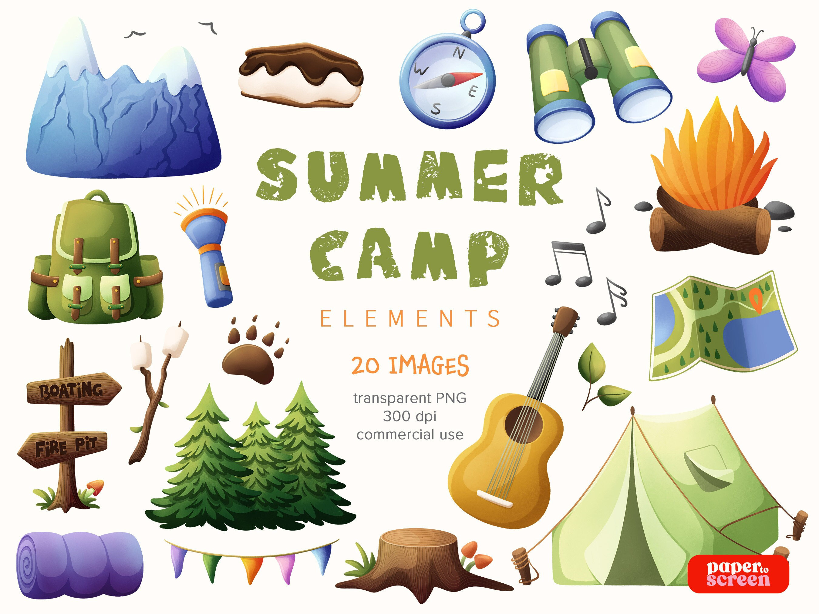 Summer Camp Activities Clip Art