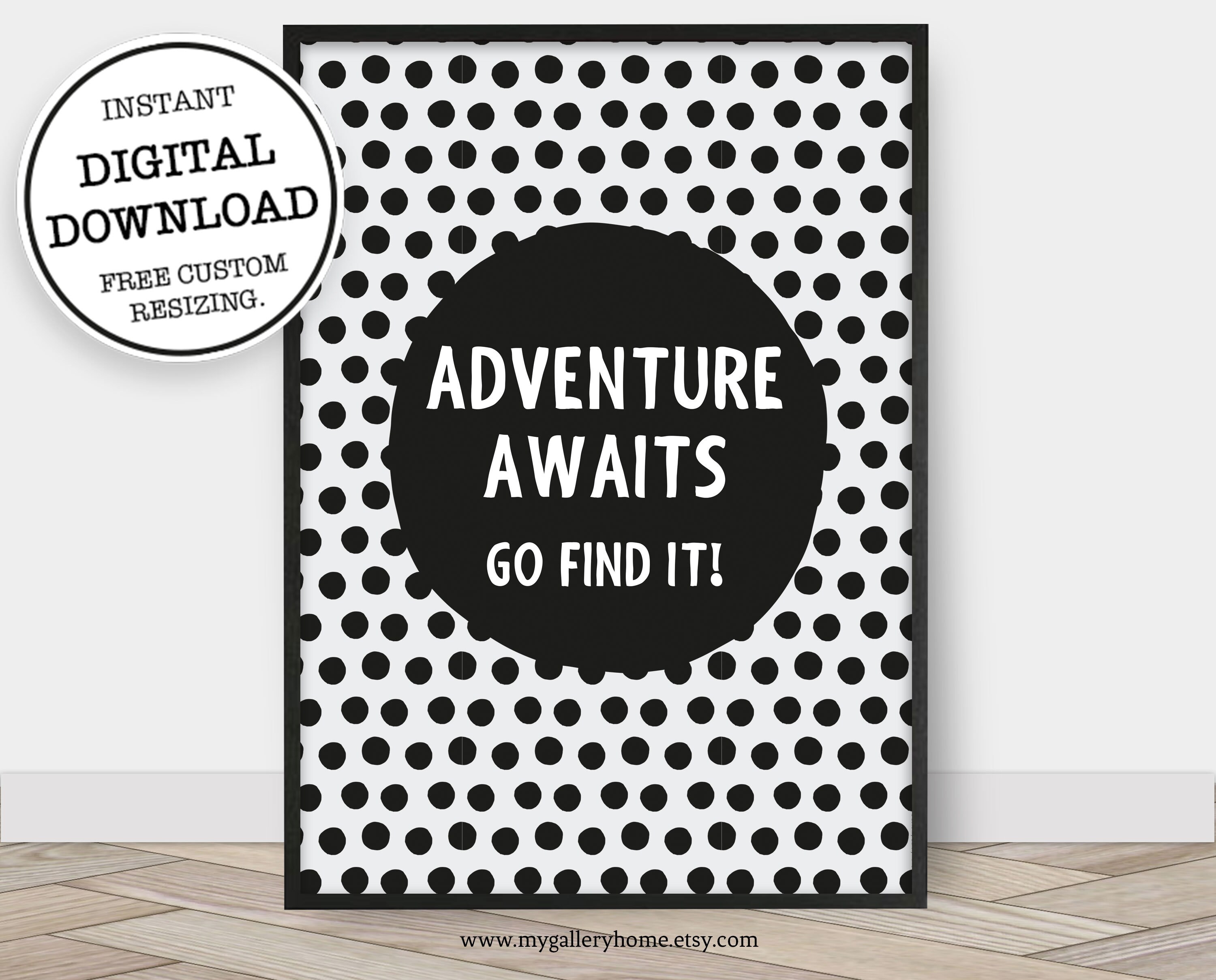 Printable Art | Adventure Awaits | Inspirational | Home Decor | Office ...