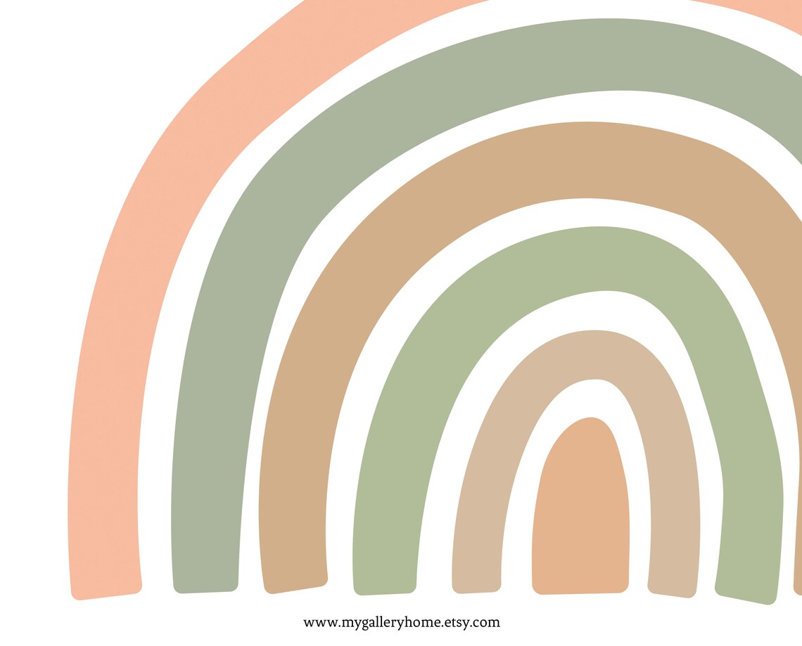 Rainbow Print PRINTABLE WALL ART Instant Digital Download, Nursery Art ...