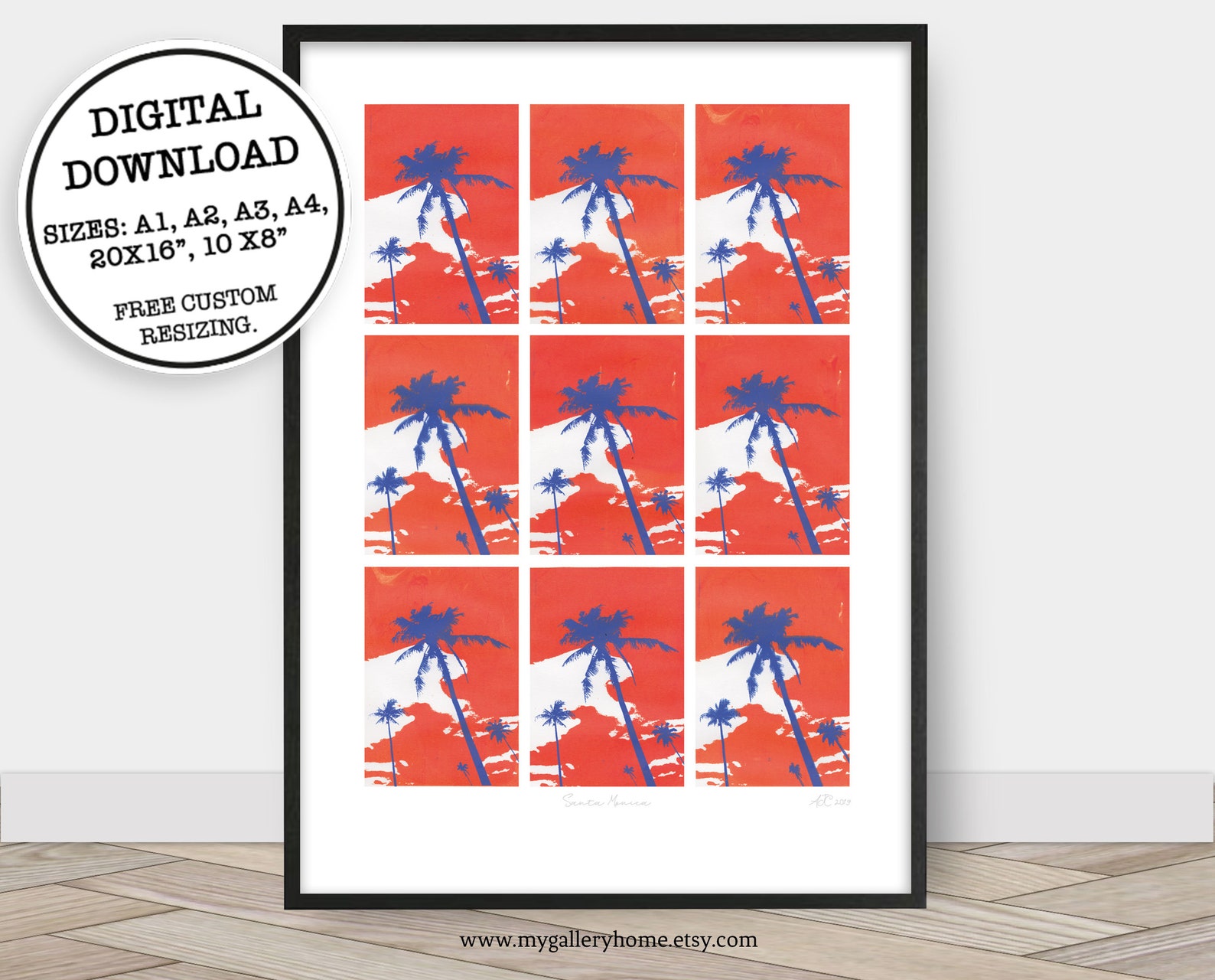 Palm Trees - Screenprint Series | Printable Art | Modern Wall Art ...