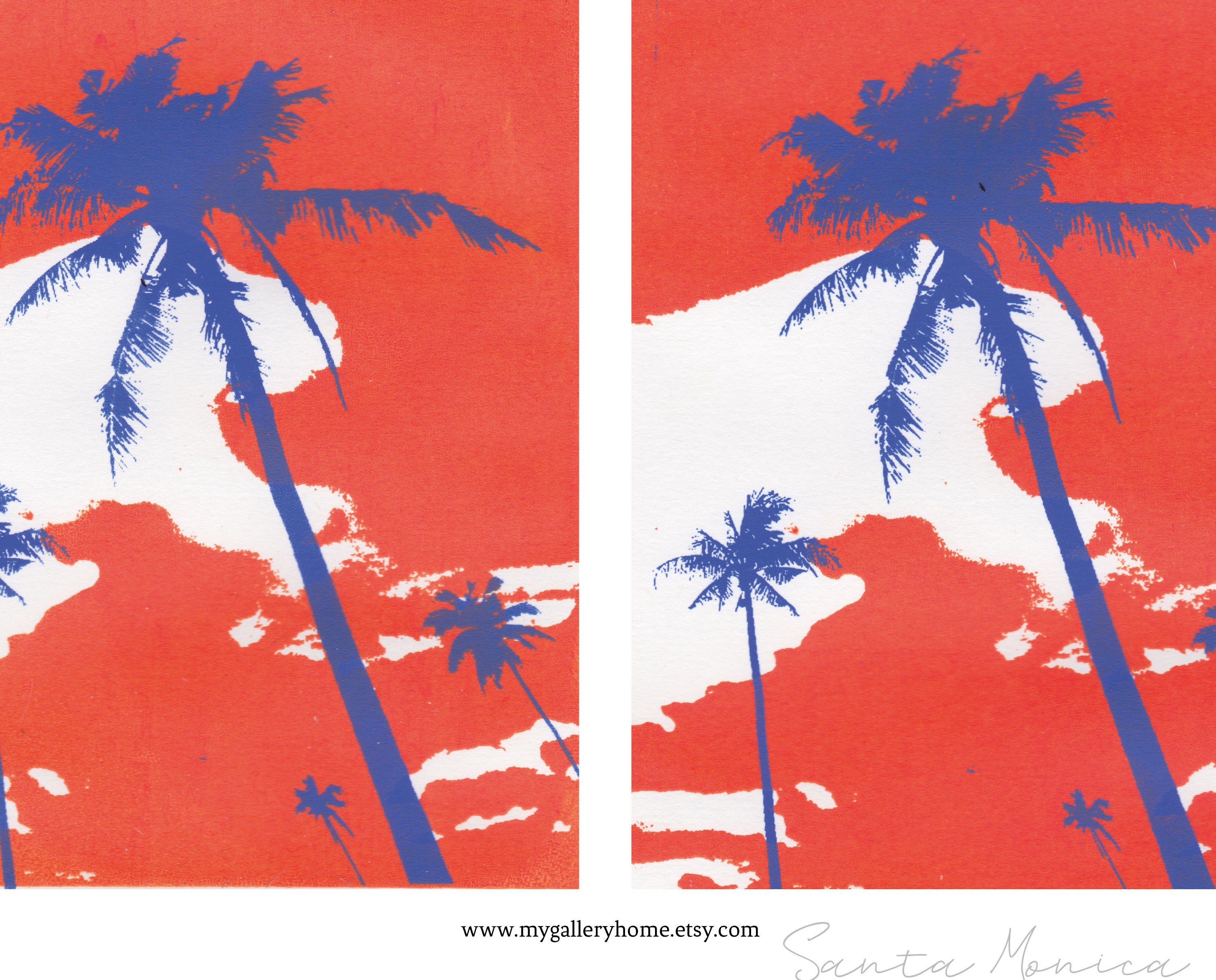 Palm Trees - Screenprint Series | Printable Art | Modern Wall Art ...