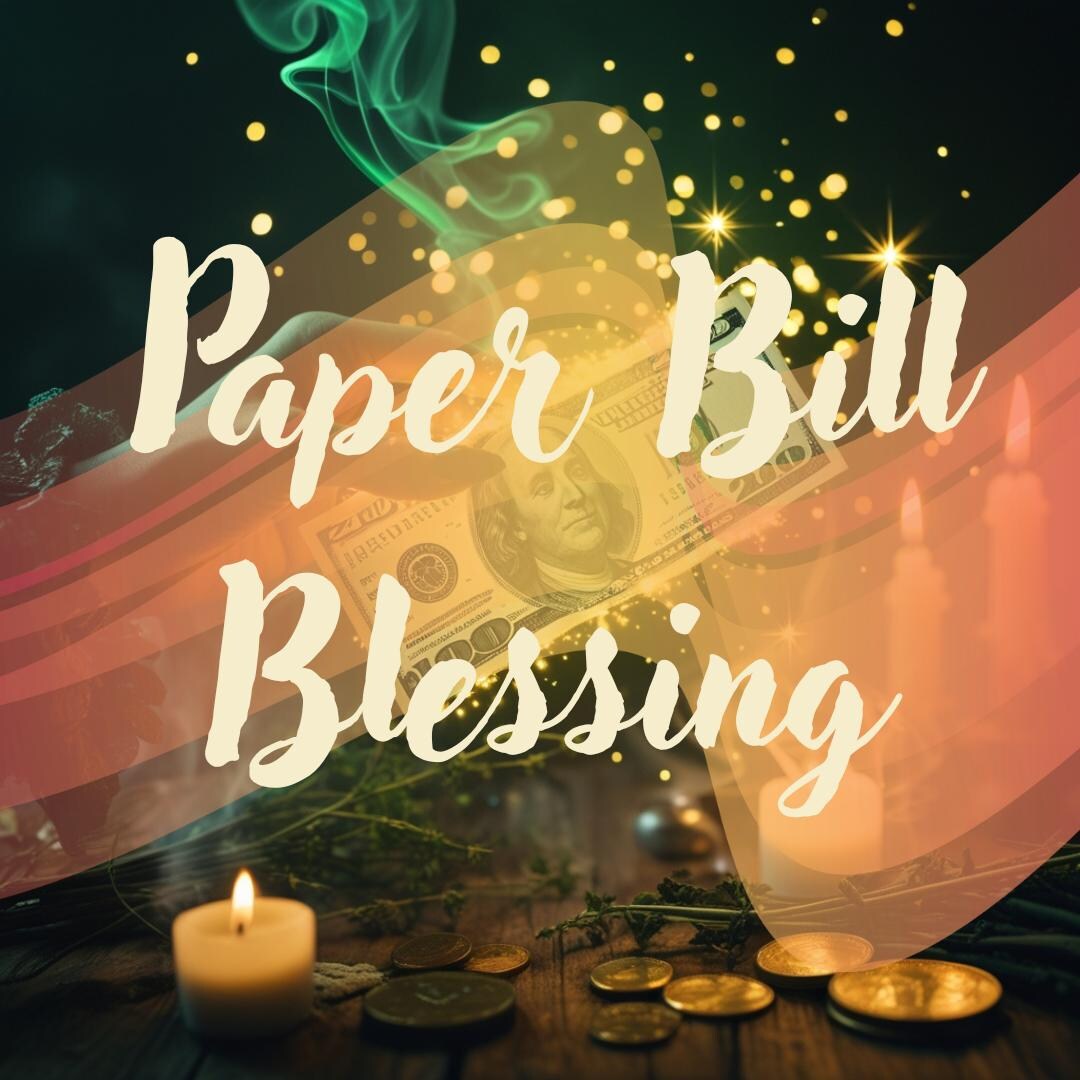 Paper Bill Blessing Spell (downloadable Spell) - Etsy