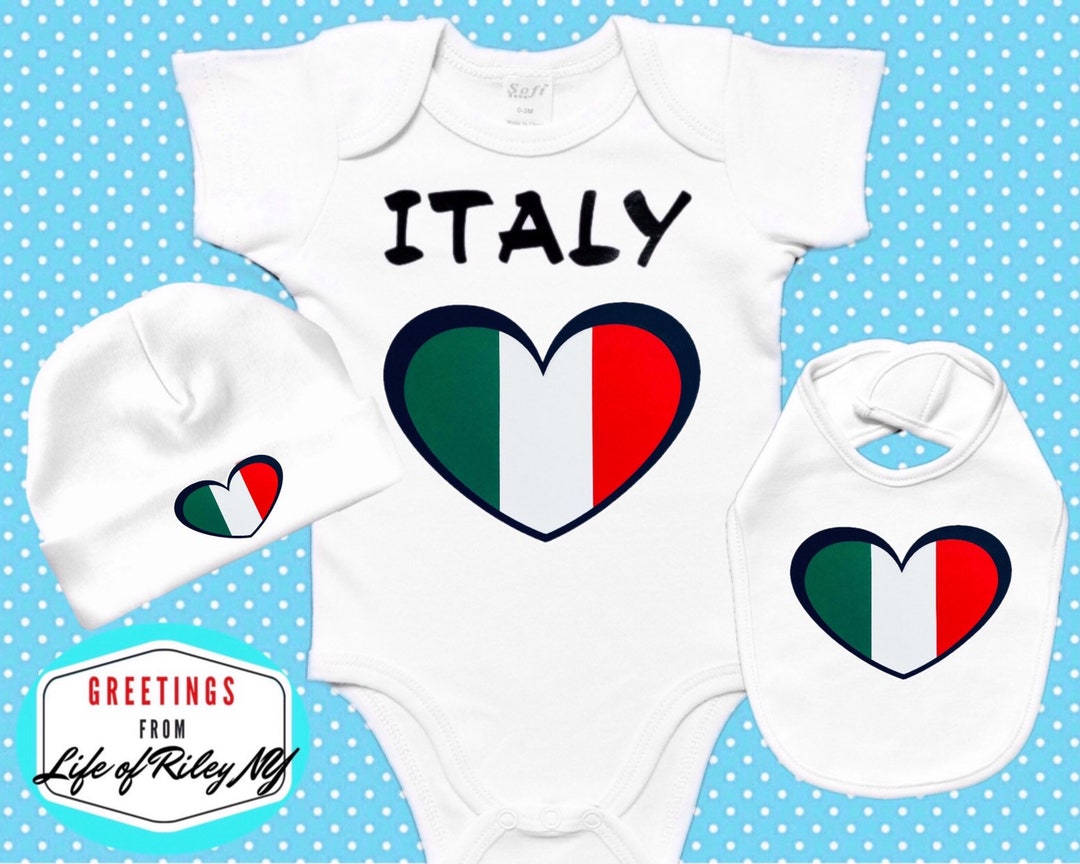 Italy Baby Set, Italian Baby Clothes, Set Includes Italy Baby Bodysuit ...