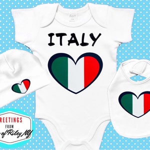 Italy Baby Set, Italian Baby Clothes, Set Includes Italy Baby Bodysuit ...
