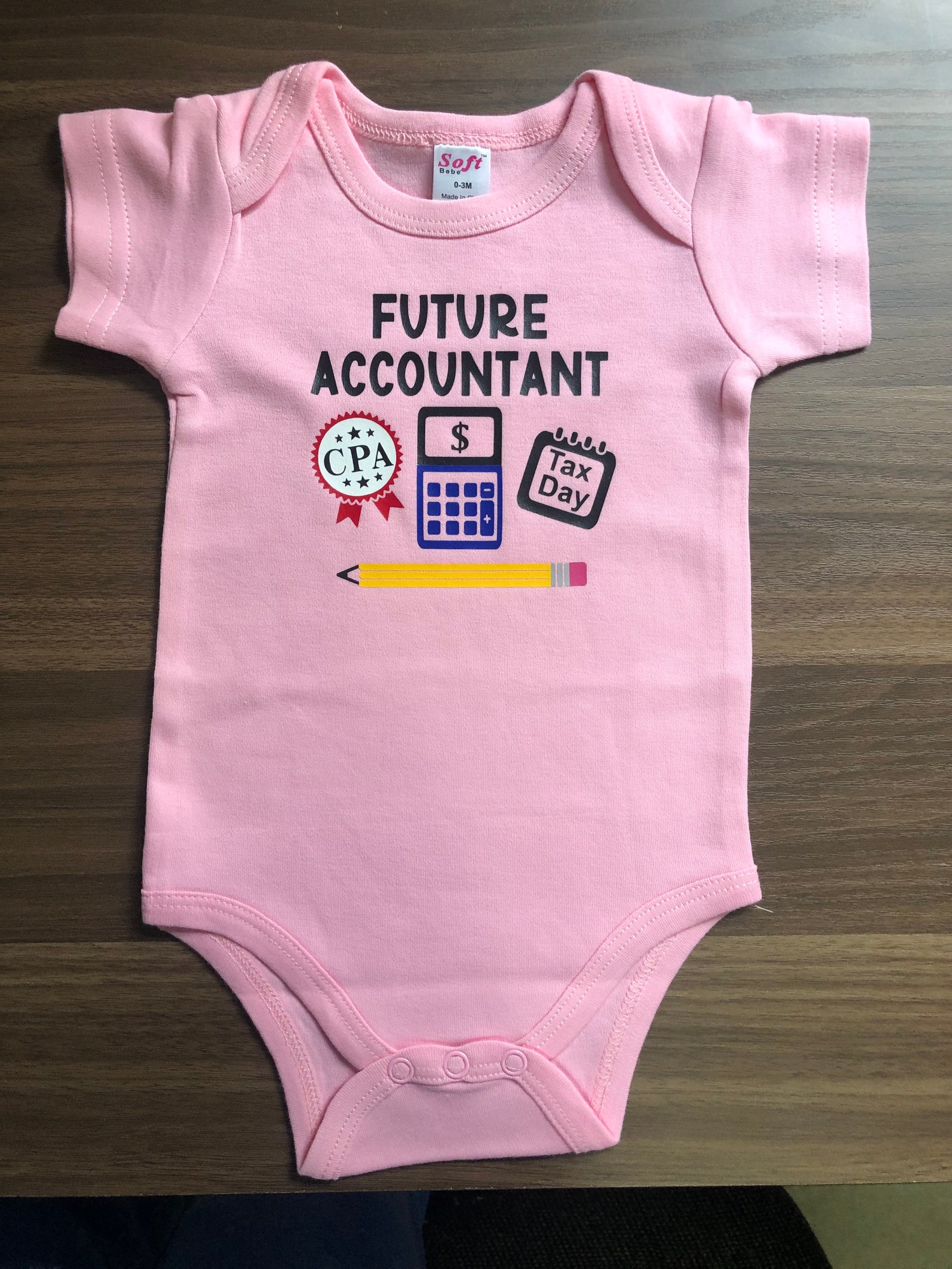 Future Accountant Baby Bodysuit, Accountant Baby, Pregnancy ...