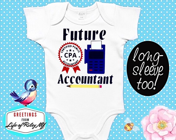 Future Accountant Baby Bodysuit Accountant Baby Pregnancy | Etsy