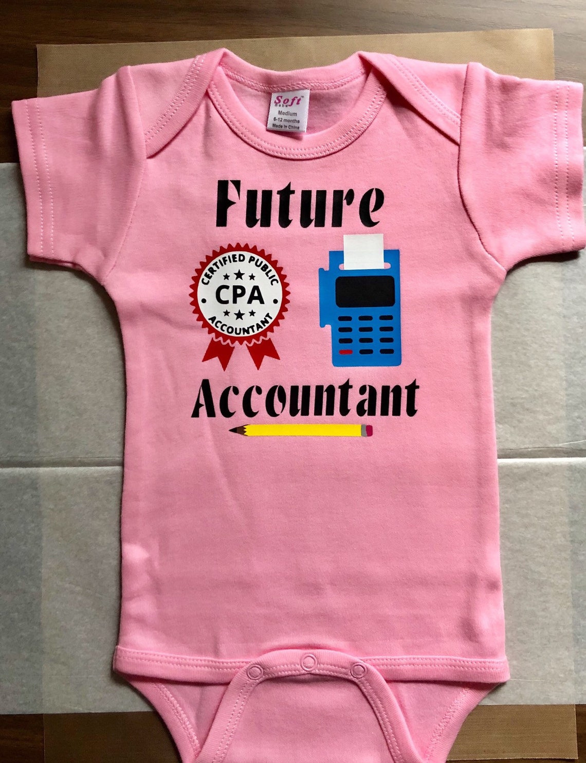 Future Accountant Baby Bodysuit Accountant Baby Pregnancy | Etsy