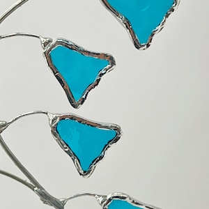 Bluebell Stained-glass Flowers in Clay Pot/windowsill Decoration ...