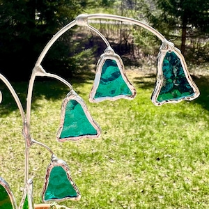 Bluebell Stained-glass Flowers in Clay Pot/windowsill Decoration ...