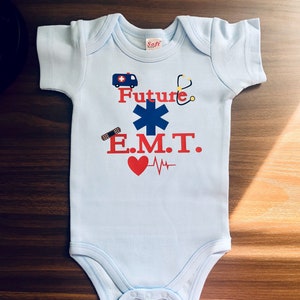 Future EMT Baby Bodysuit, Ambulance Baby, Paramedic Onesie, Pregnancy ...